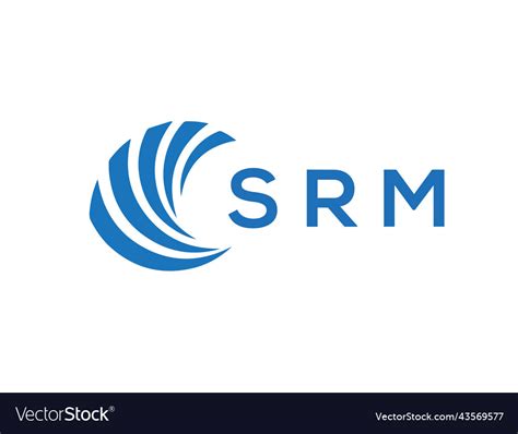 Srm Letter Logo Design On White Background Vector Image