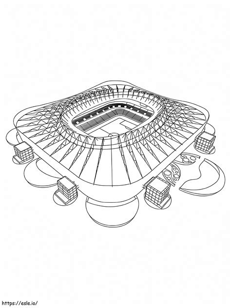 Football Stade Stadium Coloriage Estadio Coloring Para Colorear Drawing