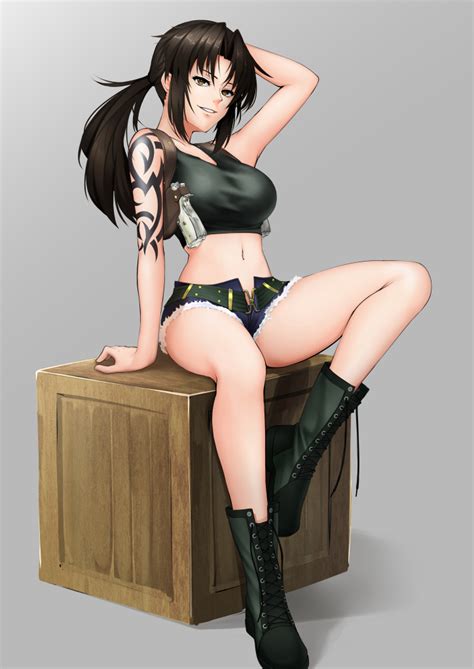 Kirishima Itsuki Revy Black Lagoon Black Lagoon Commentary Request Girl Arm Tattoo Arm