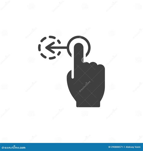 Finger Drag Gesture Vector Icon Stock Vector Illustration Of Drag
