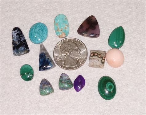A Lot Of 13 Small Cabochons Etsy