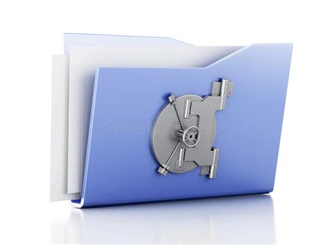 Folder And Lock Data Security Concept Stock Illustration Illustration Of Confidential