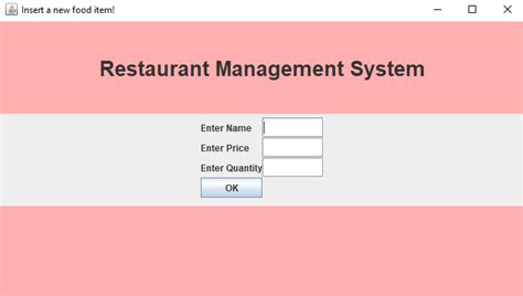Restaurant Management System Project In Java CopyAssignment