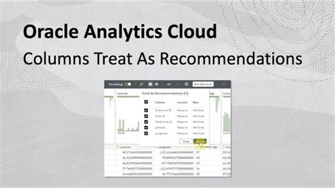 Oracle Analytics On Linkedin Columns Treat As Recommendations In