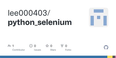 Github Lee000403pythonselenium