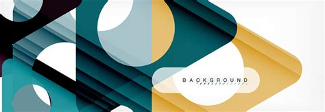 기하학적 배경 원형 및 삼각형 모양 배너입니다 브로슈어 또는 전단지 프레 젠 테이 션 및 웹 디자인 레이아웃에 대 한 그림 0명에 대한 스톡 벡터 아트 및 기타 이미지