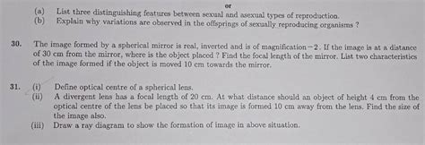 A List Three Distinguishing Features Between Sexual And Asexual Types O