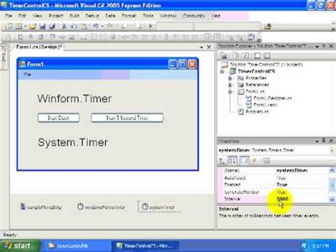 Windows Forms Lesson 10 How To Use The Timer Control YouTube