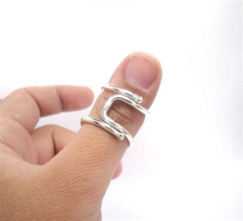 Squaretrigger Multi Use Silver Splint Ring Evabelle Jewelry
