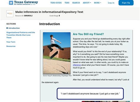 Texas Gateway Make Inferences In Informationalexpository Text Unit