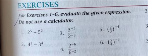 solved exercises for exercises 1 6 evaluate the given