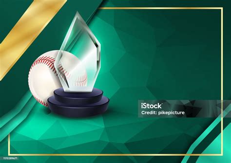 유리 트로피 벡터와 야구 인증서 디플로마 스포츠 졸업 우아한 문서 고급 종이 A4 수평 챔피언십 일러스트 A4 용지에 대한 스톡