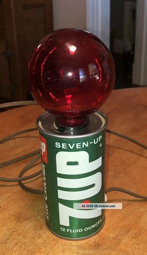 Vintage 7up Flicker Light Can Lamp The Uncola Seven Up Red Green Candle