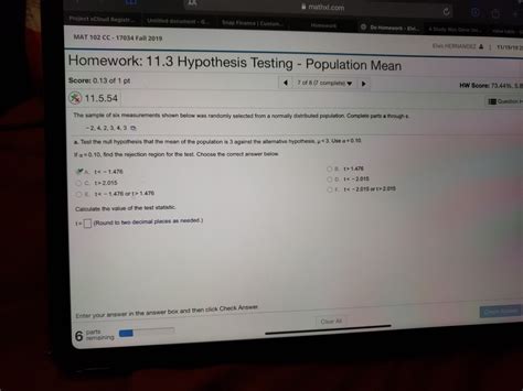 Solved How Do I Get The Test Statistic Can Figure It Out Chegg