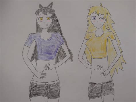 Rwby Blake Yangs Belly Button Fan Service By Goodman2025 On Deviantart