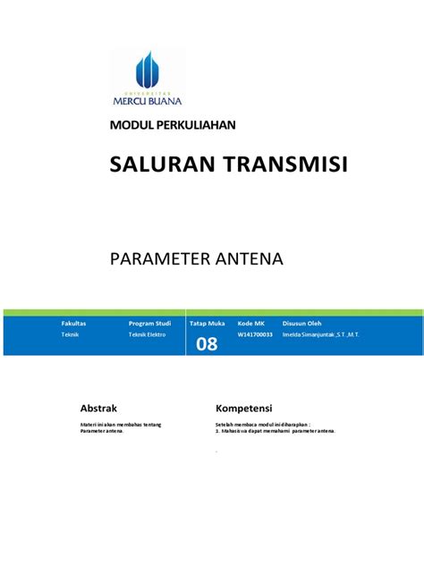 Modul 8 Parameter Antena Pdf