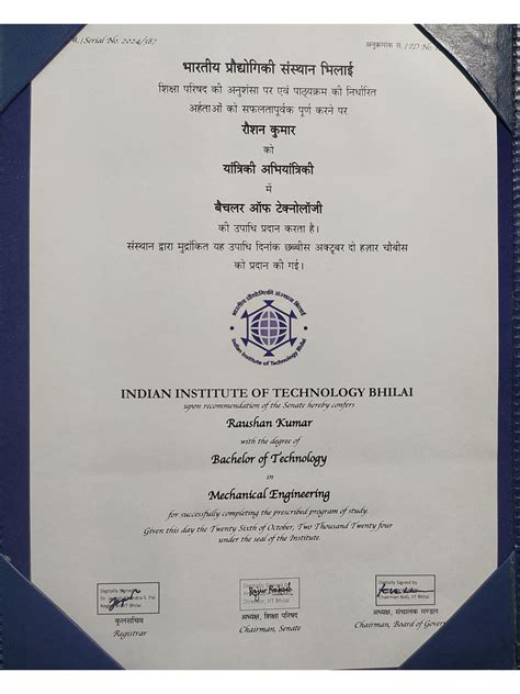 Raushan Kumar On Linkedin Covocation2024 Iitbhilai