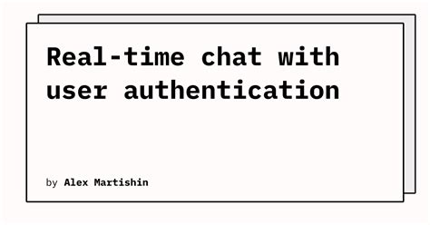 Real Time Chat With User Authentication