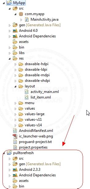 android pull down to refresh and release to refresh or update part 1