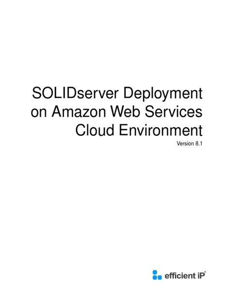 Solidserver Virtual Cloud Aws 8 1 Pdf Cloud Computing Backup