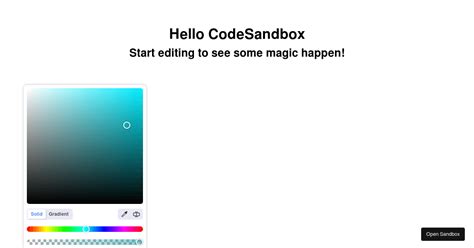 react best gradient color picker examples codesandbox
