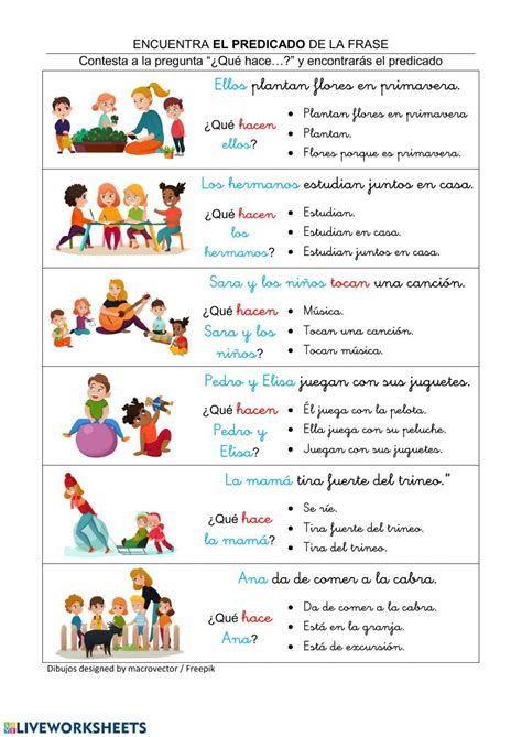 Sujeto Y Predicado Worksheet Quick And Easy Worksheet