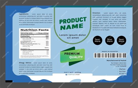 Premium Vector Vector Premium Product Label Template