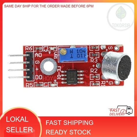 Jual Ready Stock Ky 037 High Sensitivity Sound Microphone Sensor Detection Module Diy Kit