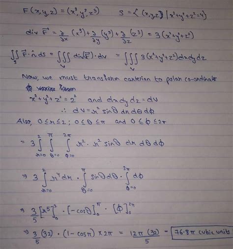 [solved] use gauss theorem to evaluate the flux integral f n ds s