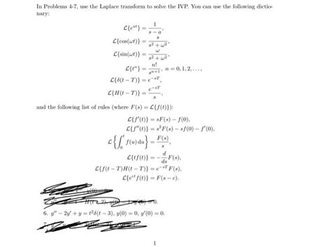 Solved In Problems Use The Laplace Transform To Solve Chegg Com