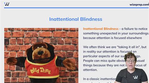 Inattentional Blindness Wize University Psychology Textbook Wizeprep