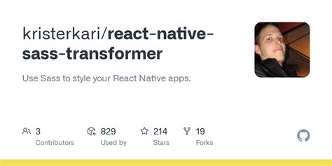 Github Kristerkarireact Native Sass Transformer Use Sass To Style Your React Native Apps