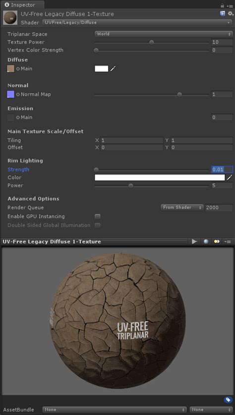 uv free triplanar shader pack