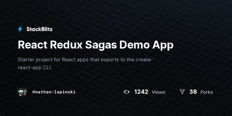 react redux sagas demo app stackblitz