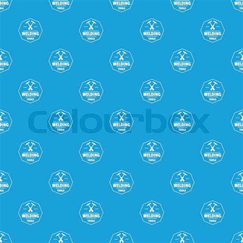 Welding Work Pattern Vector Seamless Blue Repeat For Any Use Colourbox
