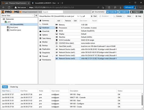 Proxmox Example SmoothWAN