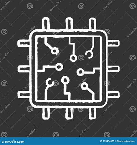 Chip Chalk Icon Stock Vector Illustration Of Drawing