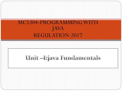 Ppt Java Programming Fundamentals And Features Powerpoint Presentation Id8782086