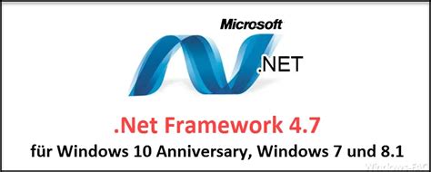 Net Framework 4 7 For Windows 7 8 And Windows 10 Version 1607