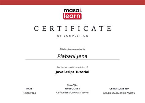 Plabani Jena On Linkedin Javascript Webdevelopment Masaischool Continuouslearning