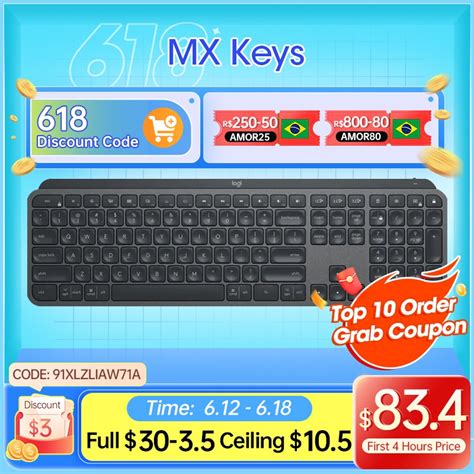 Teclado Logitech MX Keys Sem Fio Retroiluminado Cupom Online Promoções