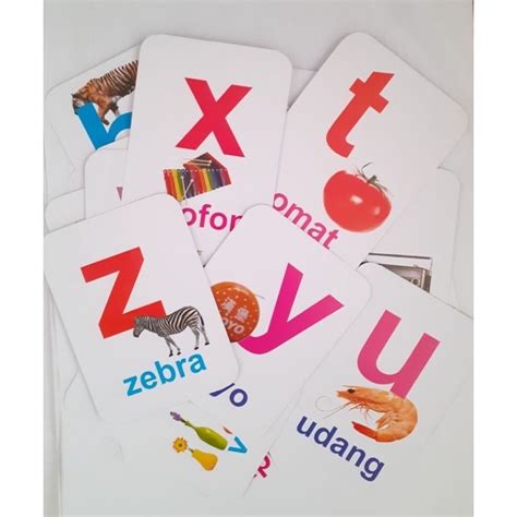 Flash Card Abc Huruf Abjad Angka Hijaiyah Alphabet Kartu Edukasi Sabira