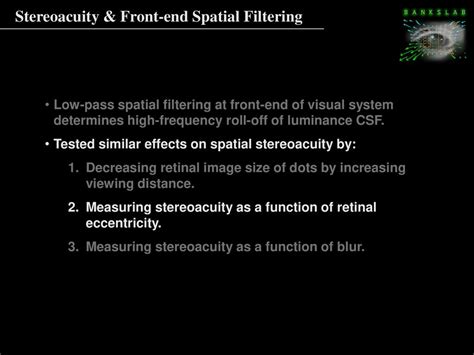 Why Is Spatial Stereoacuity So Poor Ppt Download