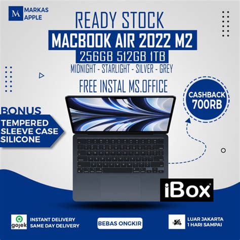 Jual Ibox Macbook Air M Inch Gb Gb Starlight Grey Midnight Gb Gb Space