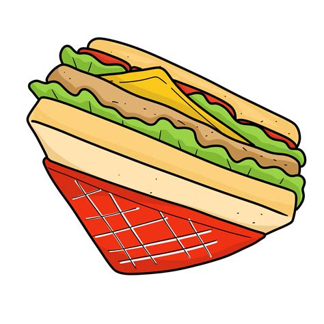 Sándwich De Dibujos Animados De Comida Rápida 16766084 Png