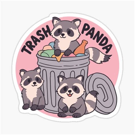 Cute Trash Panda Raccoon Gang Sticker For Sale By Jess1586 Redbubble