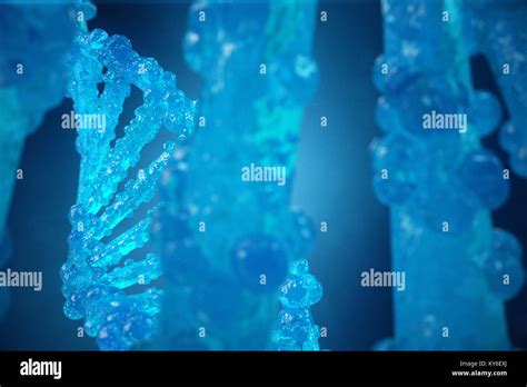 3d Illustration Helix Dna Molecule With Modified Genes Correcting Mutation By Genetic