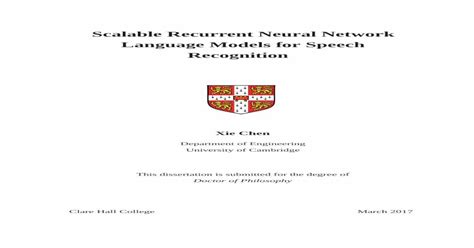 Pdf Scalable Recurrent Neural Network Language Models For Speech Svr
