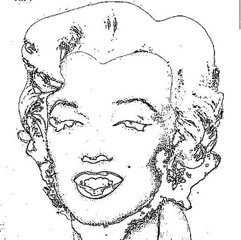 Marilyn Monroe Coloring Pages Sketch Coloring Page