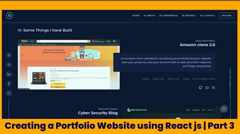 Creating A Responsive Portfolio Website Using React Js Part 3 YouTube